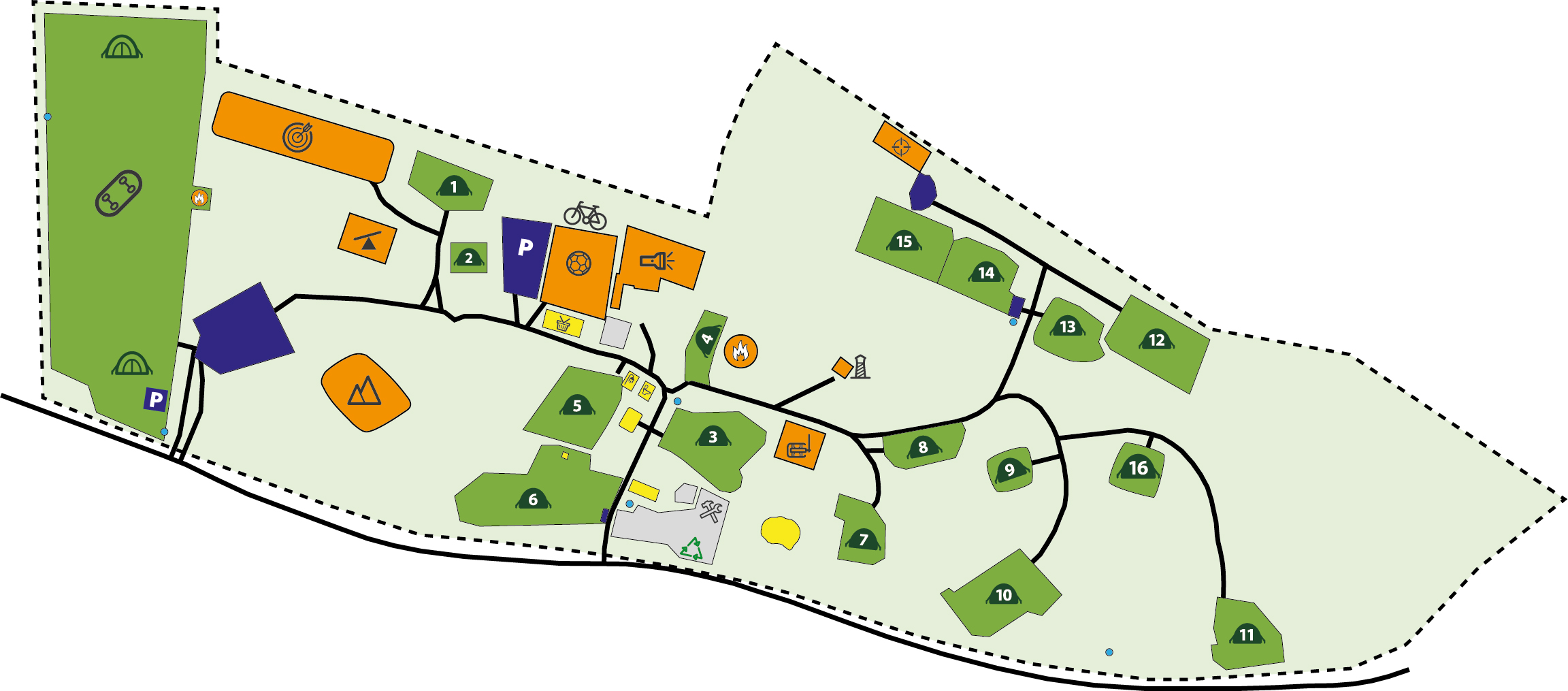 Site Map – Rhydd Covert Scout Campsite
